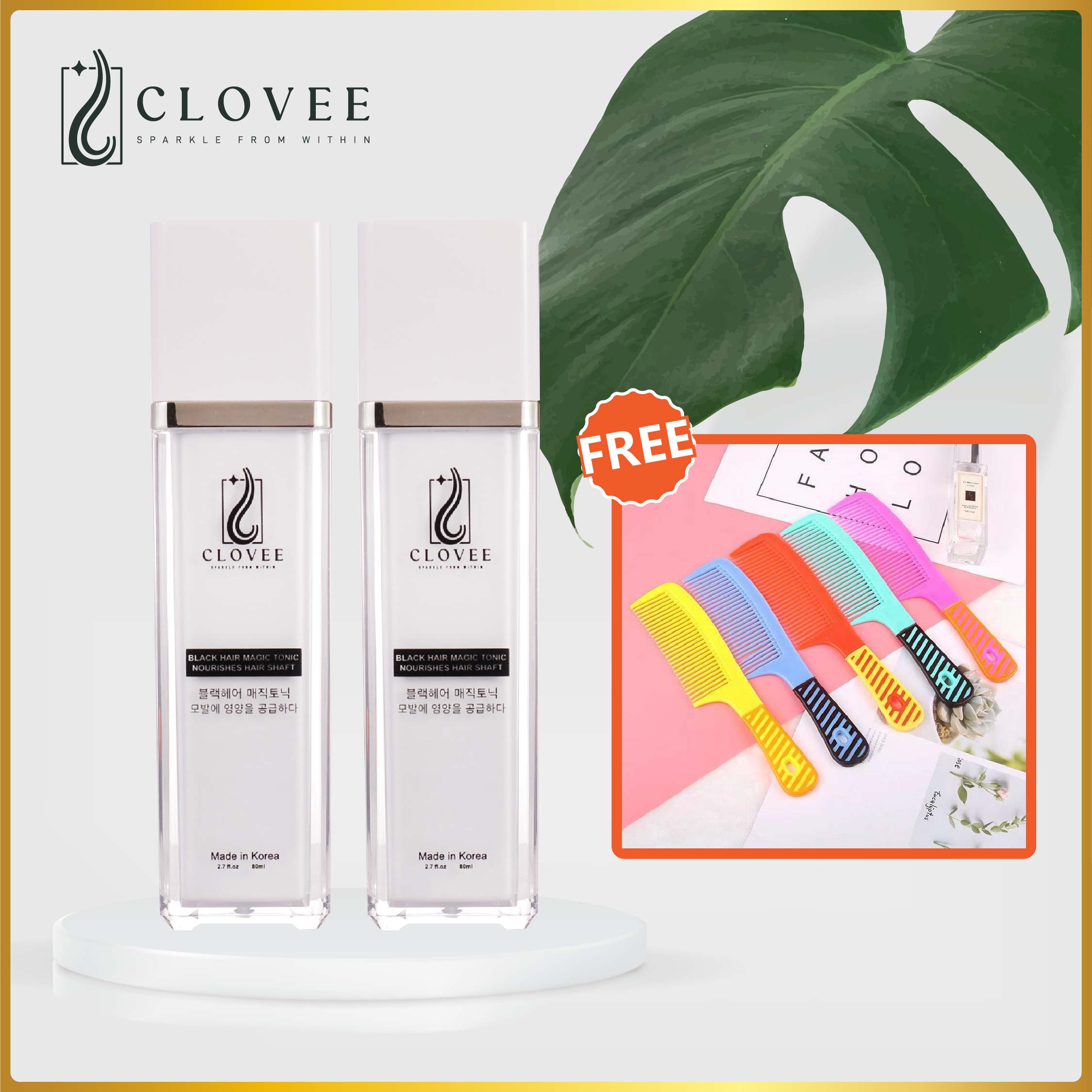 CLOVEE Black Hair Magic Tonic - Set A – Clovee Official